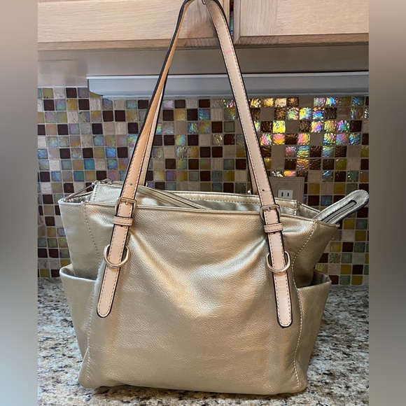 Bags | Gold Metallic Purse | Poshmark